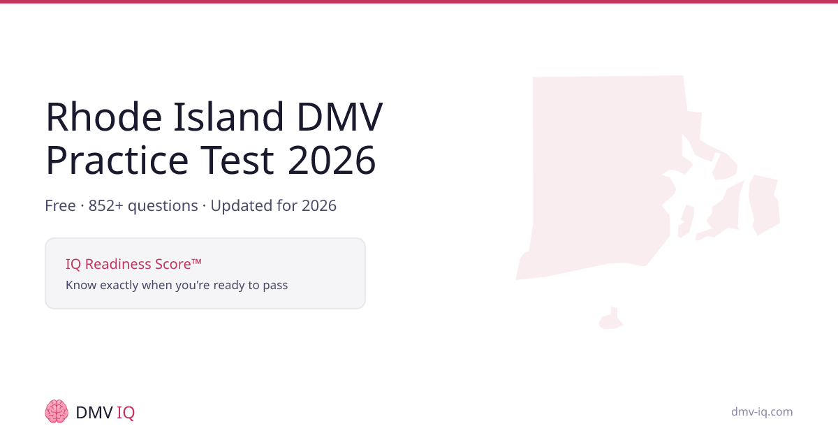Rhode Island DMV Practice Test 2026 - Free RI Permit Test | DMV IQ